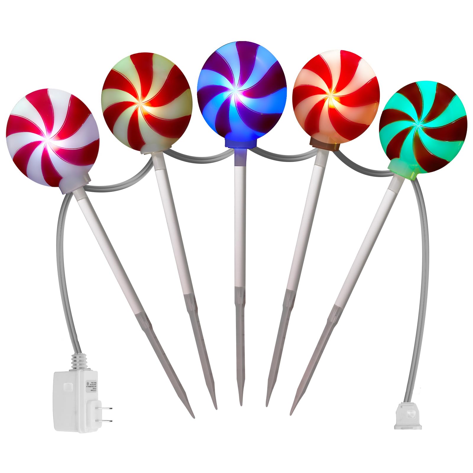 FGDECORJOIE Christmas Lollipop Pathway Lights Outdoor - 26 inches ...