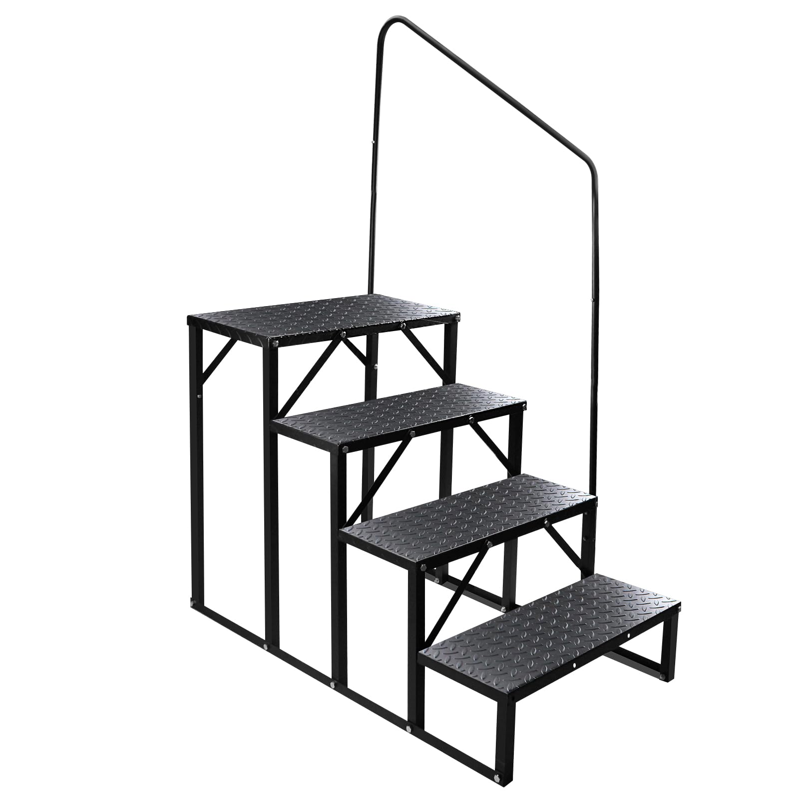 RV Steps with Handrail, Hot Tub Steps with Taller Handrail, Large ...