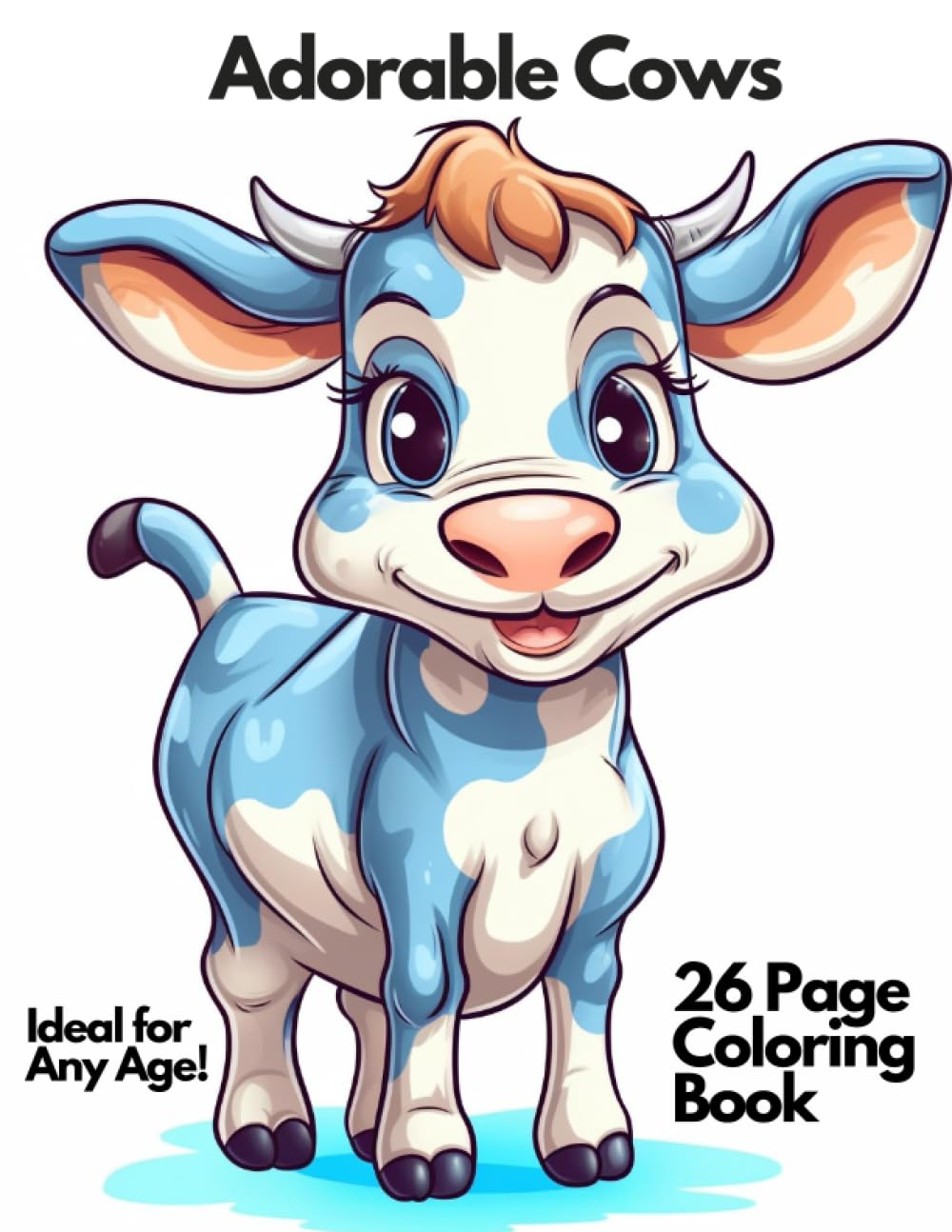 Coloring Book Cow Super Cute Animals Bold And Easy Coloring Book,
