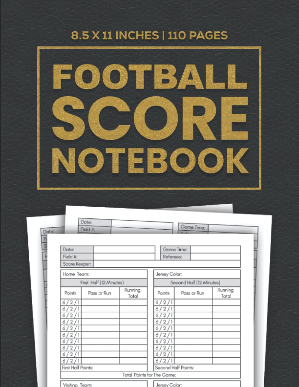 Football Score Notebook: Score Keeping Book For Football, Football Game ...