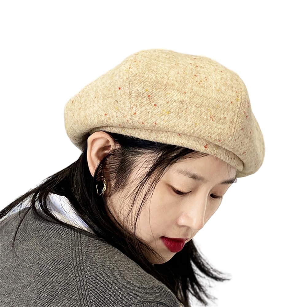 TAILORMAP Harris Tweed Wool Beret Hat,British Style Berets for Women ...