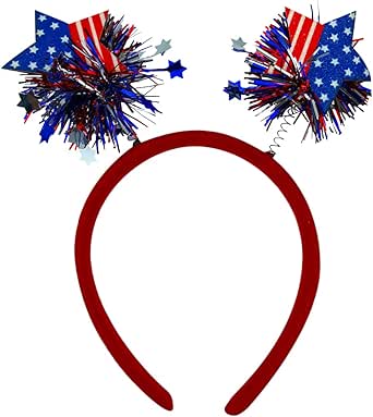 Amazon.com: CIVFCRT 4th of July Headband Head Boppers Glitter ...