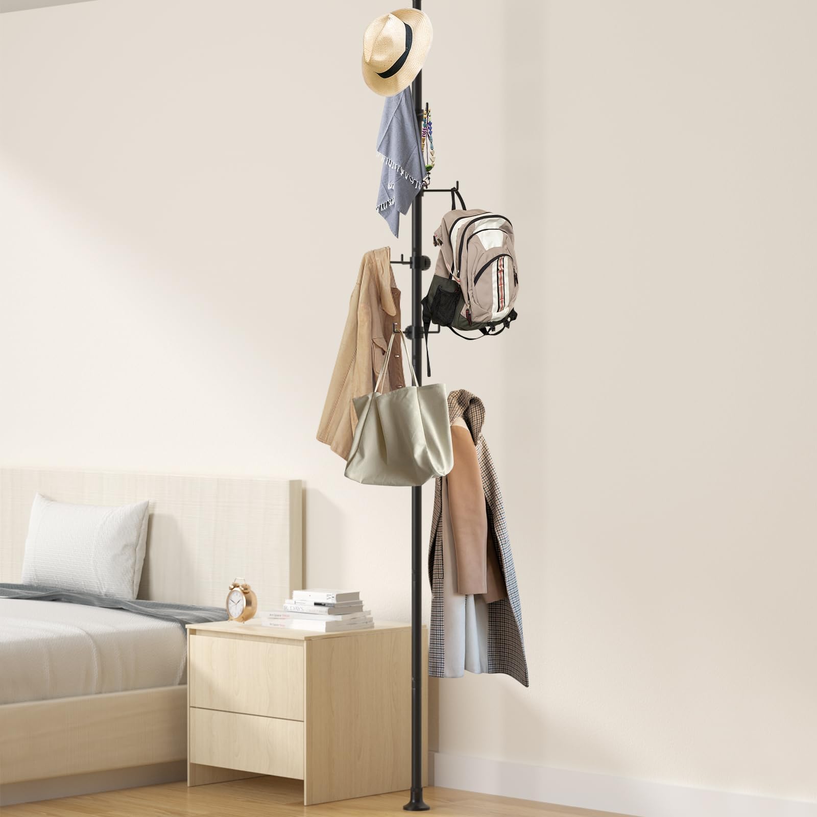 Amazon.com: BeBecome Coat Rack, Telescopic Free-Standing Clothes rack ...