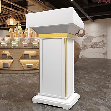 Floor Lectern Podium Podium, Wooden Turntable Floor Standing Podium ...