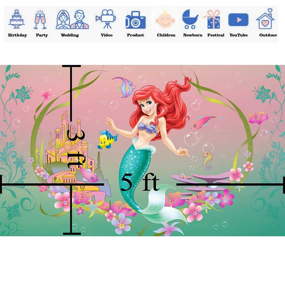 Ariel Little Mermaid Party Ba...B096M3VLQW | Encarguelo.com