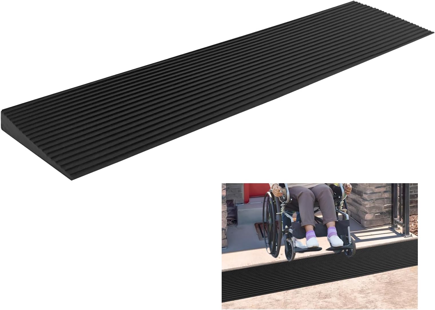 Amazon.com: 1" Rise Threshold Ramps for Doorways,35.4"Wide Solid Rubber ...