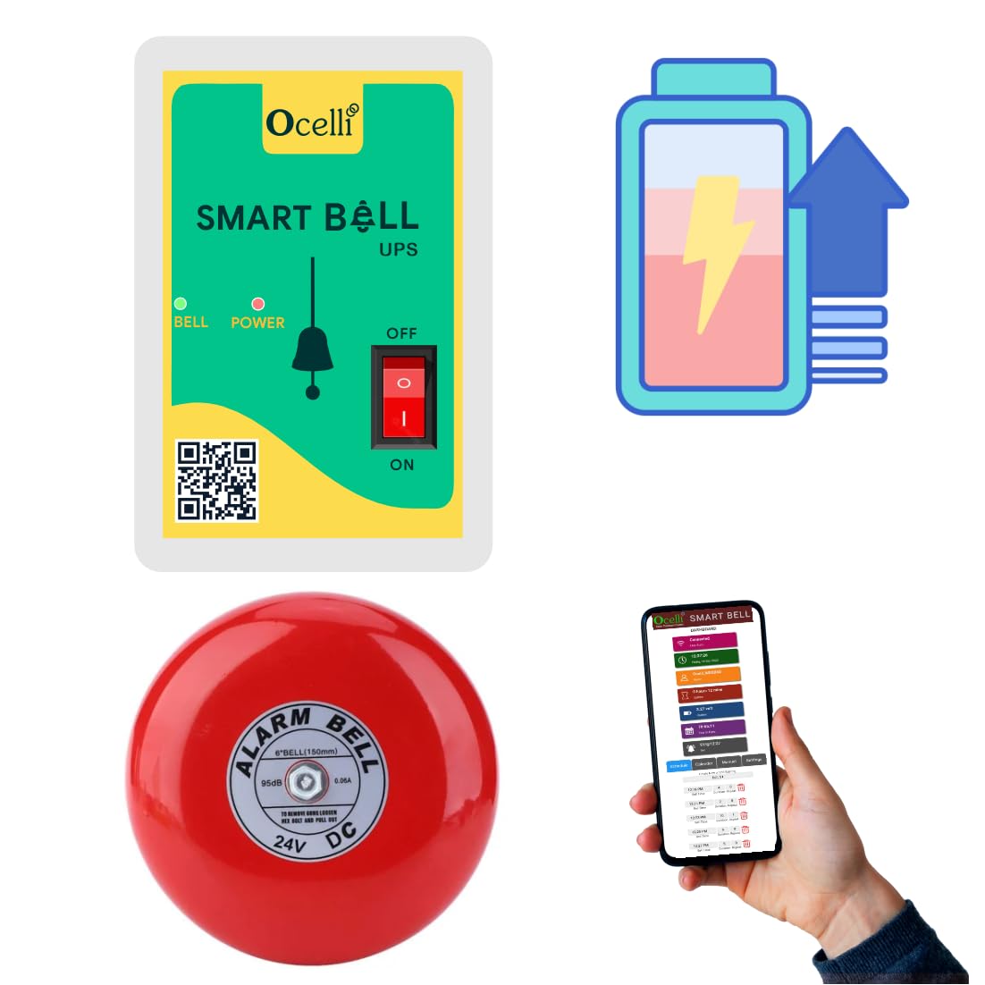 Ocelli School Bell Timer With Battery Backup And 6 Inch | Desertcart ...
