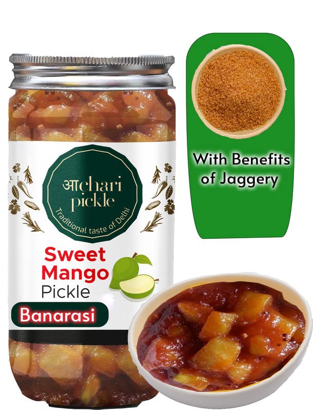 Amazon.com : Banarasi Sweet Mango Pickles 400gm Mango murabba/Galka ...