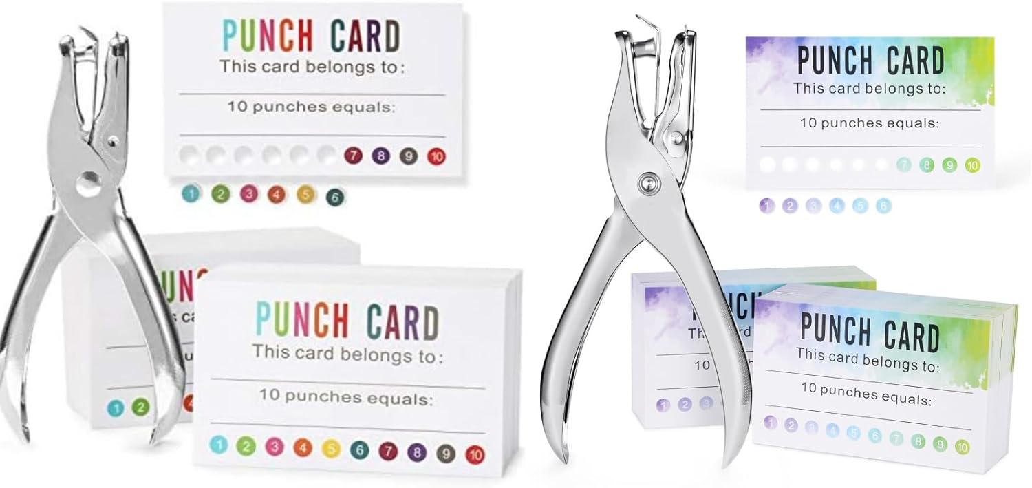 Amazon.com: ONEDONE Punch Cards for Classroom 400 Pcs Reward Punch ...