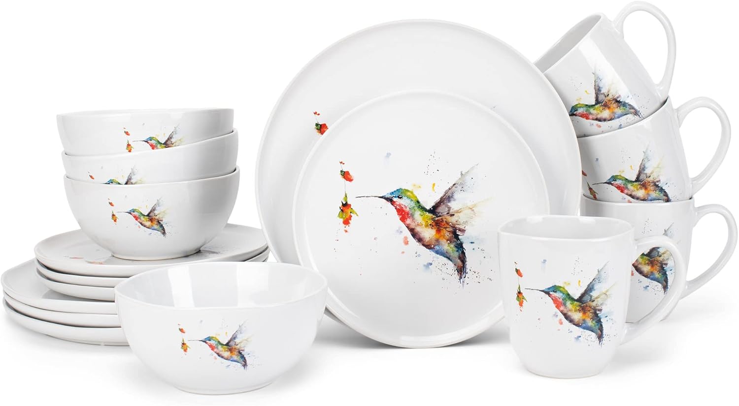 Amazon.com | Nat & Jules Dean Crouser Patterned Watercolor Diner ...