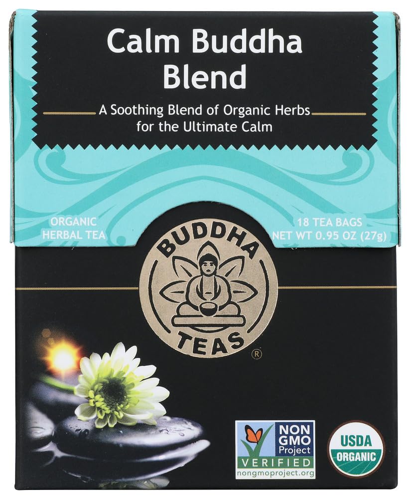 Amazon.com : Buddha Teas Calm Buddha Blend Tea, 18 Bags per Box (Pack ...