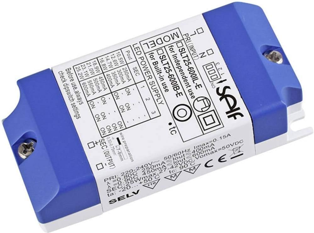 Self Electronics SLT25-600IL-E LED Driver Constant Current 25W 250 ...
