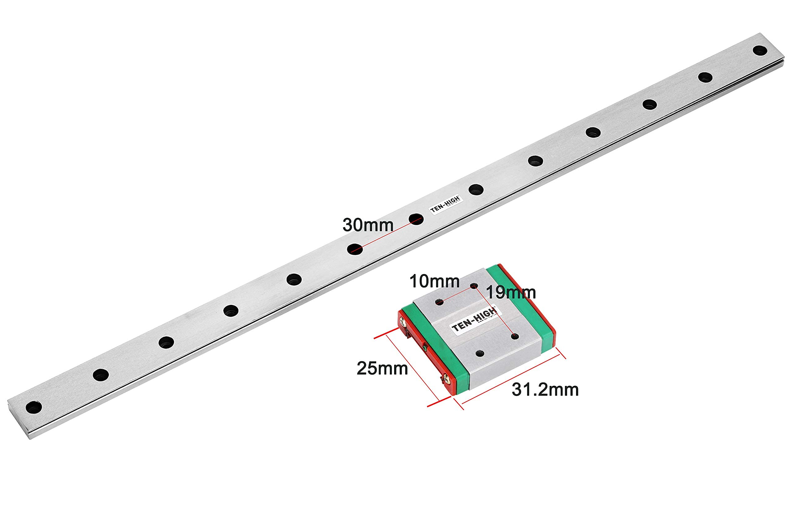 Snapklik.com : TEN-HIGH MGW7 500mm Linear Guide Rail Linear Motion ...
