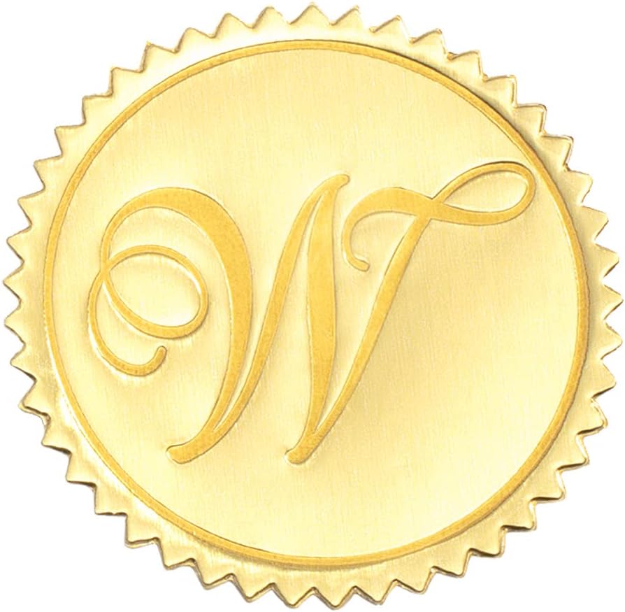 Amazon.com: Brush Personalized Initial Stickers- Set of 144 Envelope ...