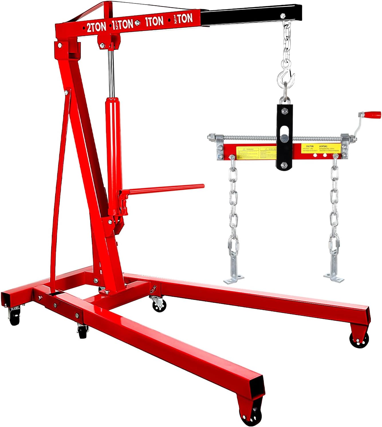 Amazon.com: BLUEIAN 4500 LBS Engine Hoist with Load Leveler, Heavy Duty ...