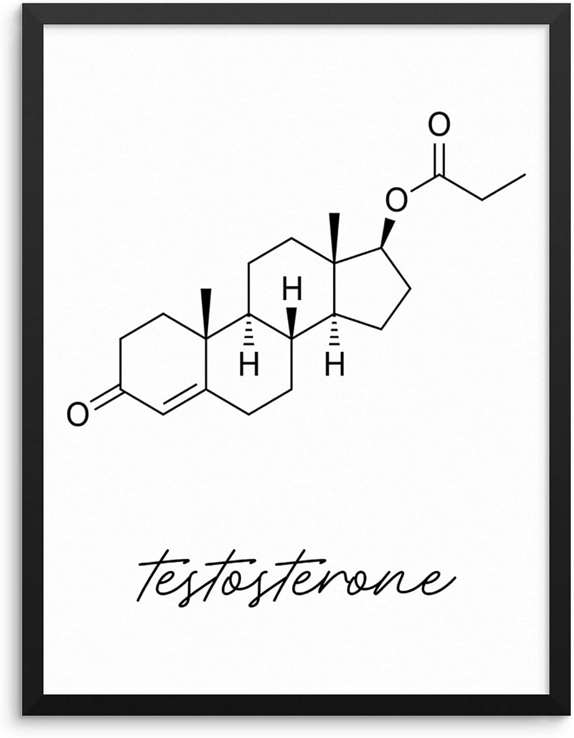 Amazon.com: Sincerely, Not Testosterone Molecule Art Print Molecular ...