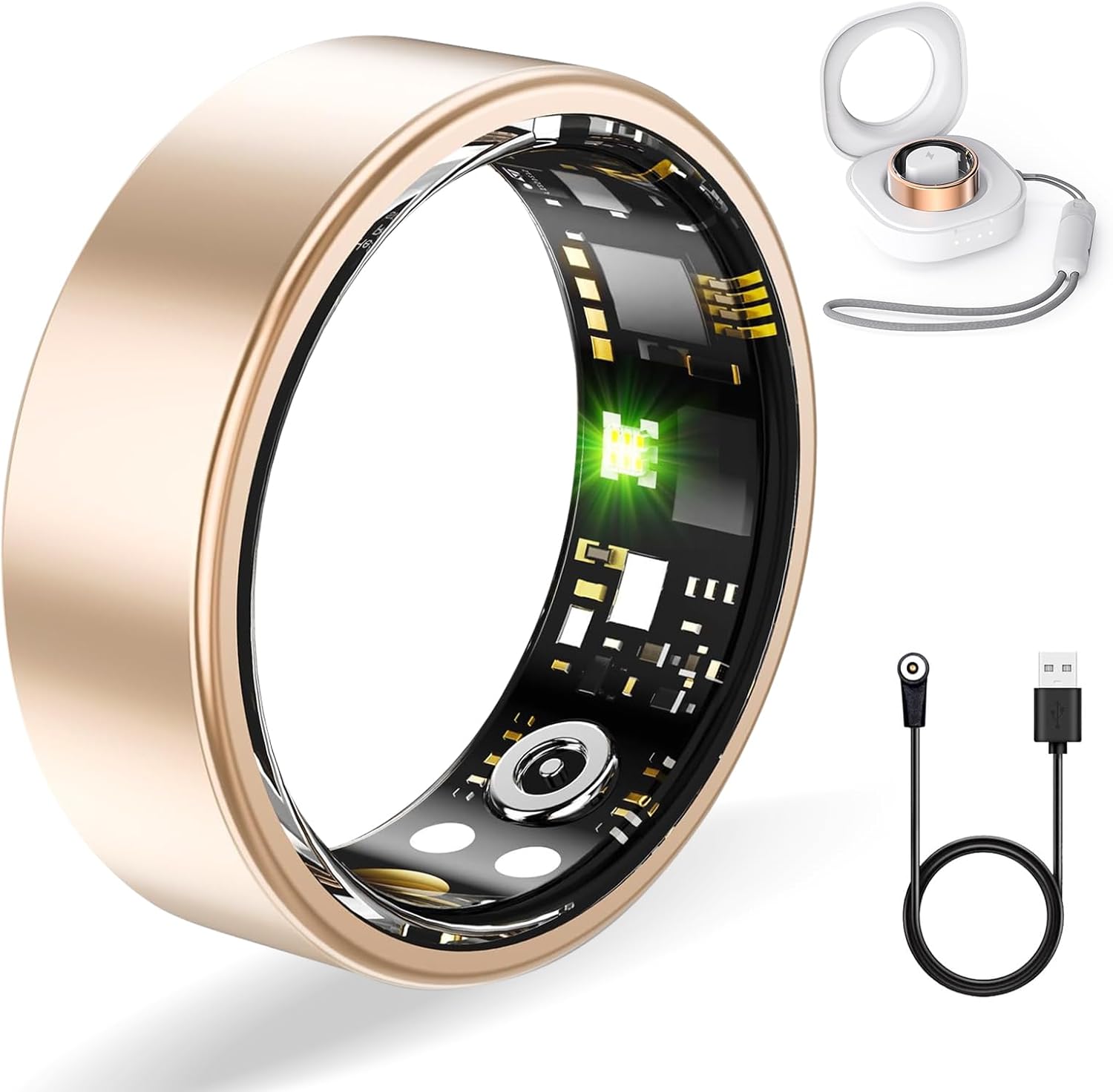 Smart Ring Health for Women & Men,with Charging case,No App ...