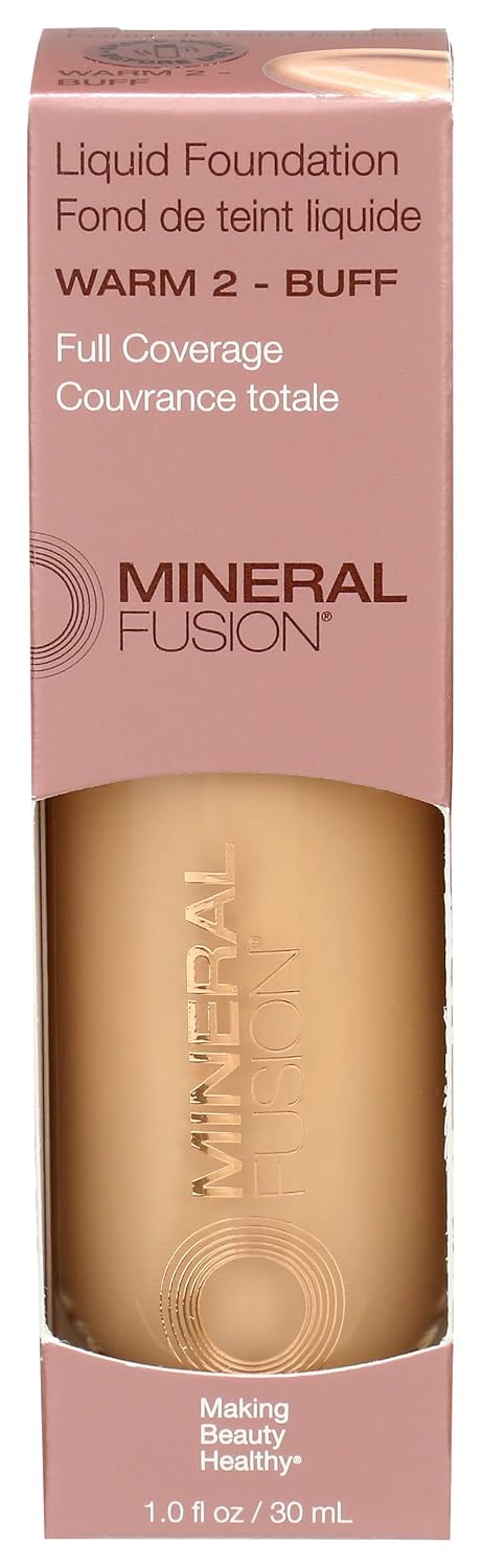Amazon.com : MINERAL FUSION Warm 2 Liquid Foundation, 1 FZ : Beauty ...
