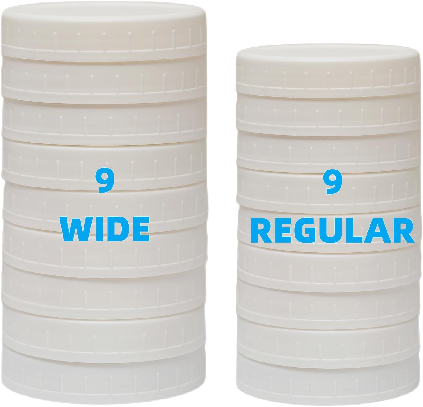 Amazon.com: Jumterlee 18 Pack White Plastic Mason Jar Lids with ...