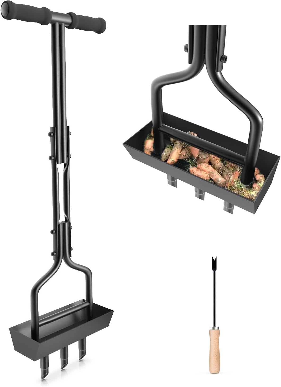 Amazon.com : vanpein Lawn Aerator Coring Garden Tool with Soil Core ...