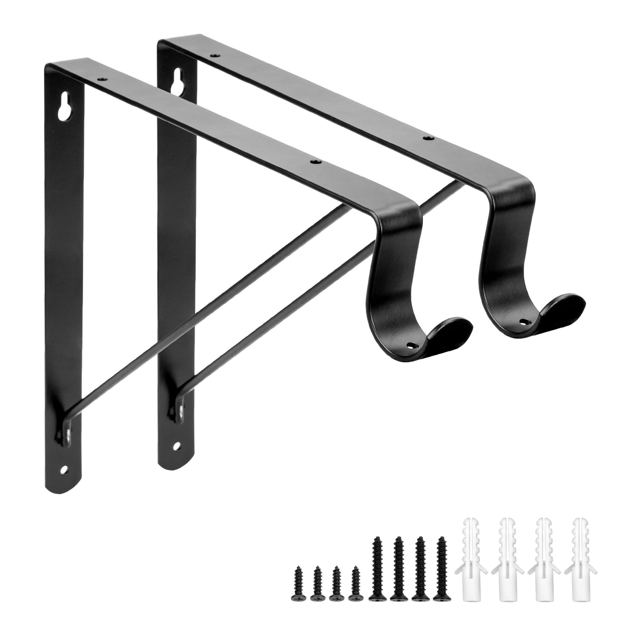 Snapklik.com : 2 Pack Closet Shelf Bracket, Closet Shelf & Rod Brackets ...