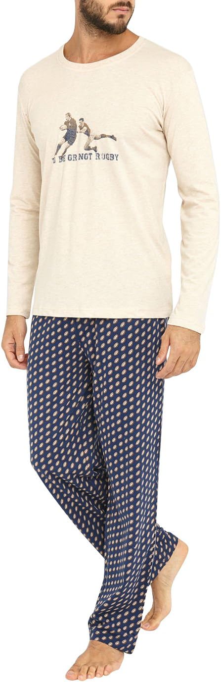 Arthur Rugby - Ensemble de pyjama - Homme - Multicolore (Beige) - Large ...