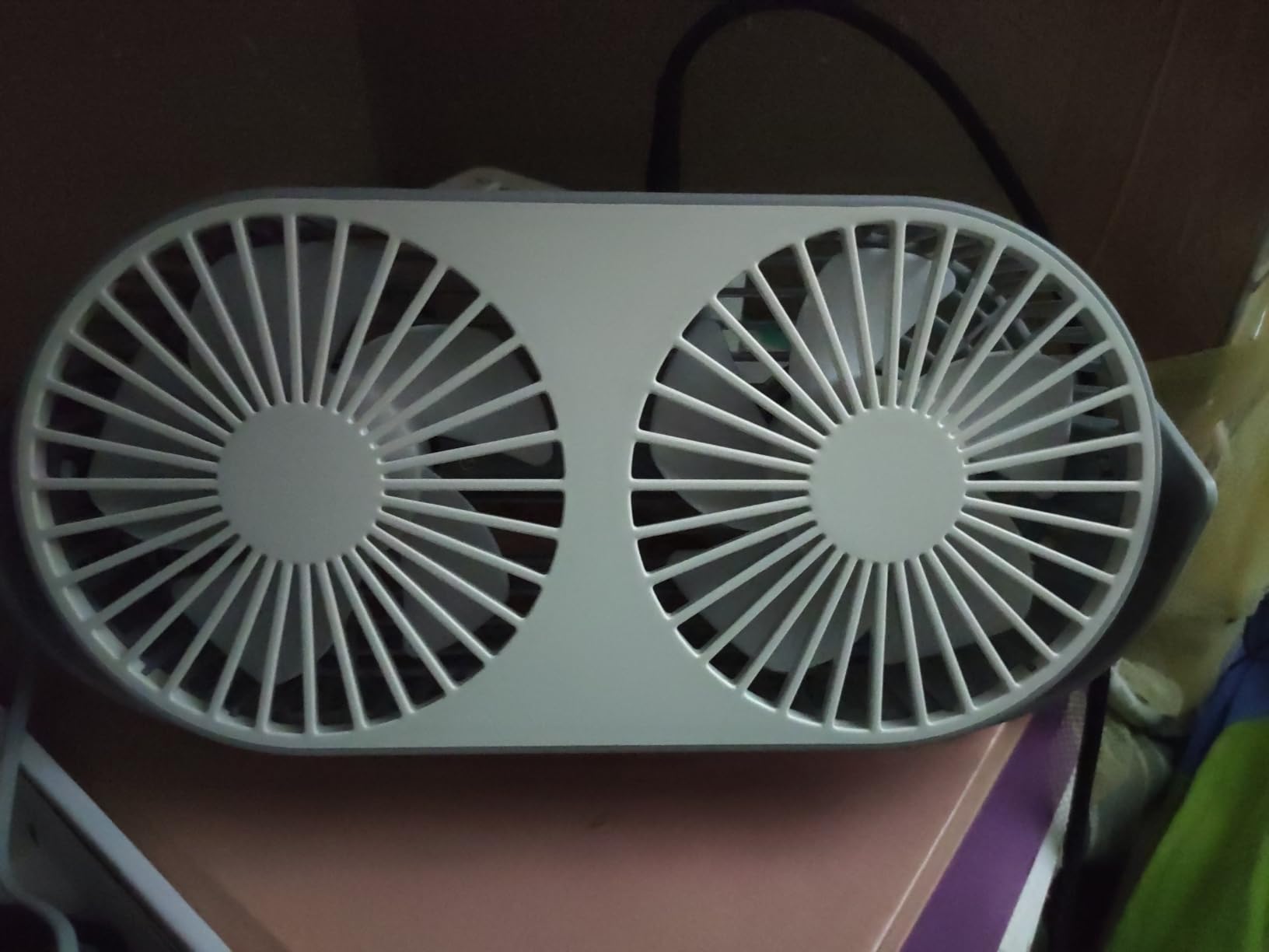 Zibuyu® USB Fan Portable High Speed Desktop Fan, Dual Fan with 3 Speeds ...