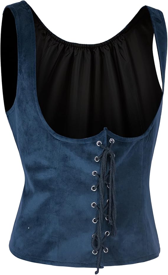 Amazon.com: XIOLKI Women's Pirate Vest Renaissance Victorian Cosplay ...