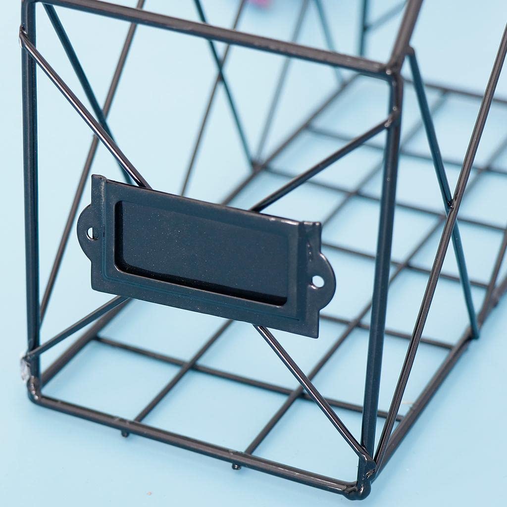 Metal Desktop File Folder Sorter Office Desk Organizer Single Tier ...