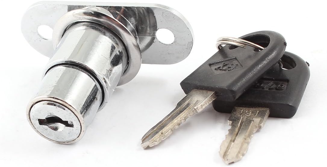 uxcell a13121100ux0730 Metal Cabinet Sliding Door Plunger Lock with ...