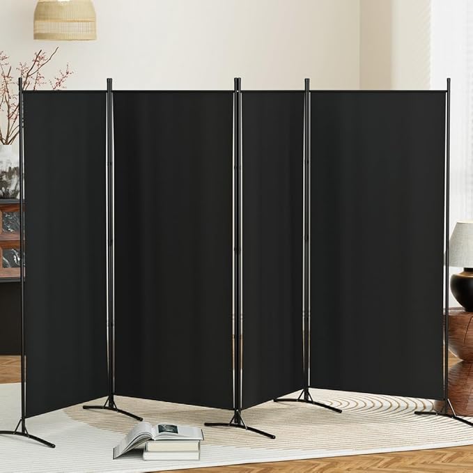 Artiss Room Divider, 4 Panels Fabric Folding Privacy Portable Screen ...