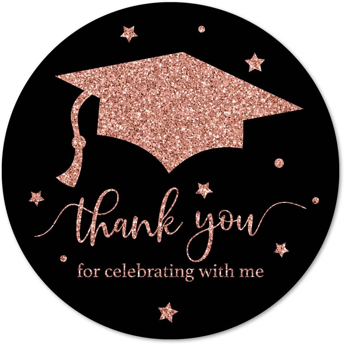 Amazon.com : Purple White Graduation Thank You Stickers, Congrats Grad ...