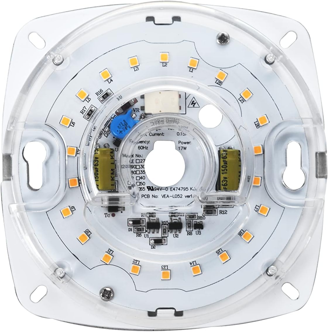 Ledytech 3.93'' Retrofit Light Kit for Ceiling Flush Light Ceiling Fan ...