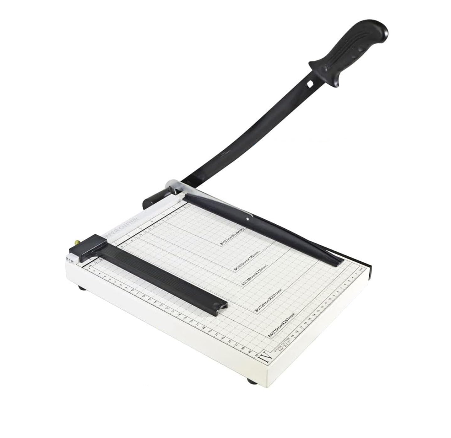 Mdkdl 종이 커터 프레스 유형 A4 B5 A5 B6 B7 호환 절단 폭 126인치320mm 미끄러짐 방지 미니 커터 종이 금속베이스 절단기 다기능 복사지