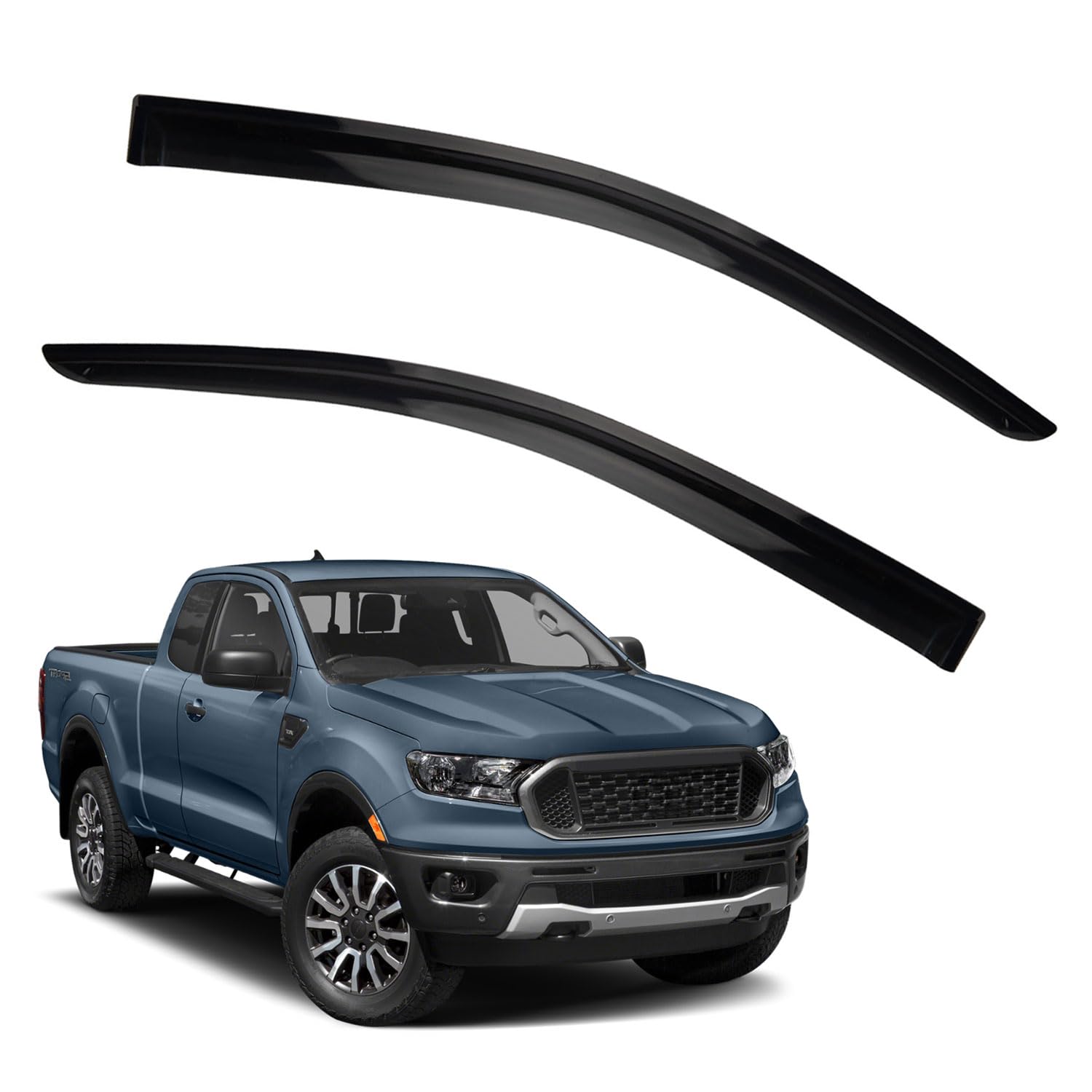 Amazon.com: PLDDE 2pcs Smoke Tint Window Visors Compatible with 2019 ...