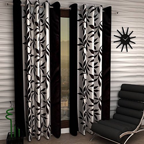 Buy initex Patta Modern Eyelet Window 2 Piece (Multicolour, 4x5ft ...