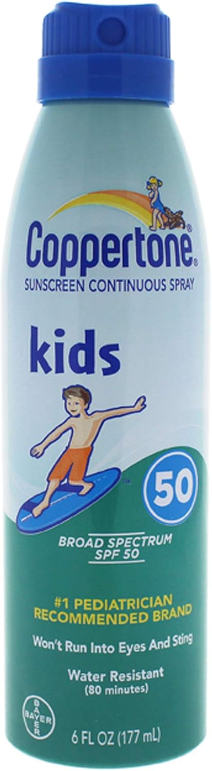 Amazon.com: Coppertone Kids Sunscreen Continuous Spray SPF 50, 6 oz ...