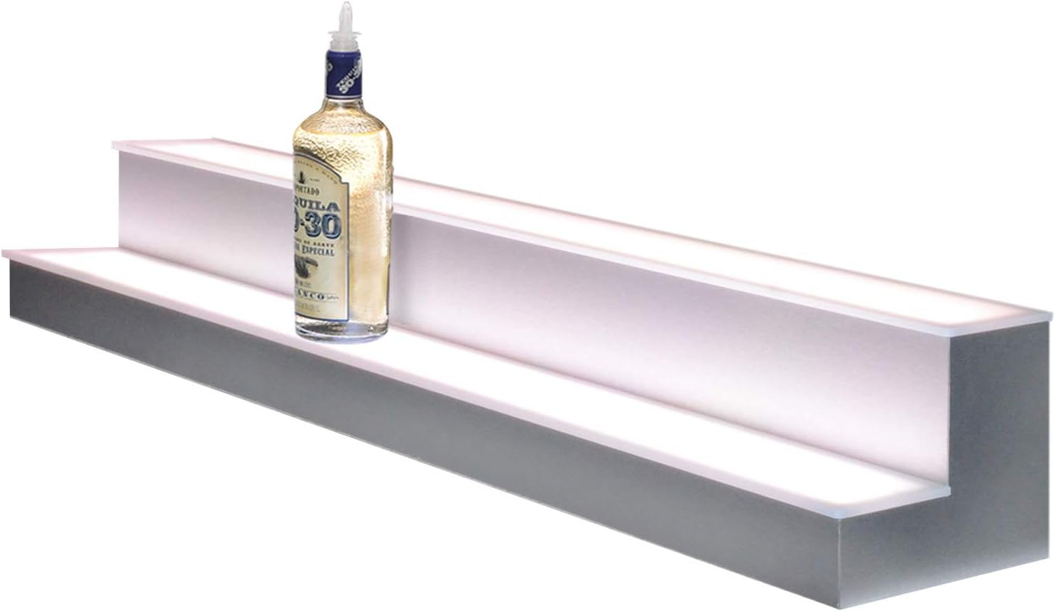 Amazon.com: LED lighted Bar shelf, 64" 2 Steps Stainless Steel Finish ...