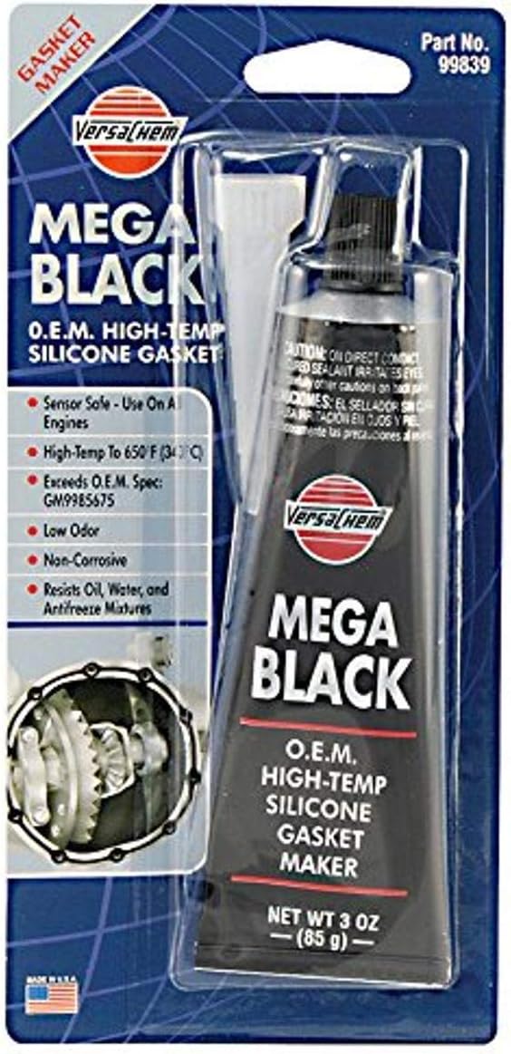 Amazon.com: Versachem 27039 Black Silicone - 3 oz. : Automotive
