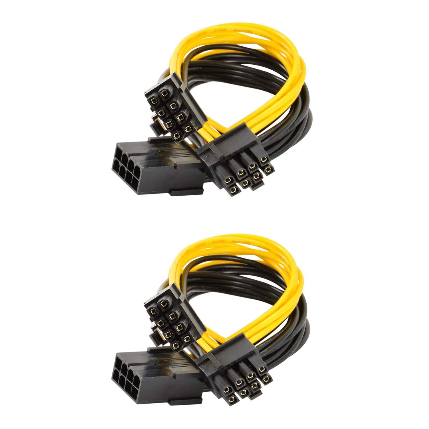 Amazon.com: CPU 8 Pin to Dual 8 Pin PCIe Adapter Power Cable, CPU 8 Pin ...