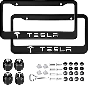 Amazon.com: License Plate Frames for Tesla, 2Pack Aluminium Alloy Car ...