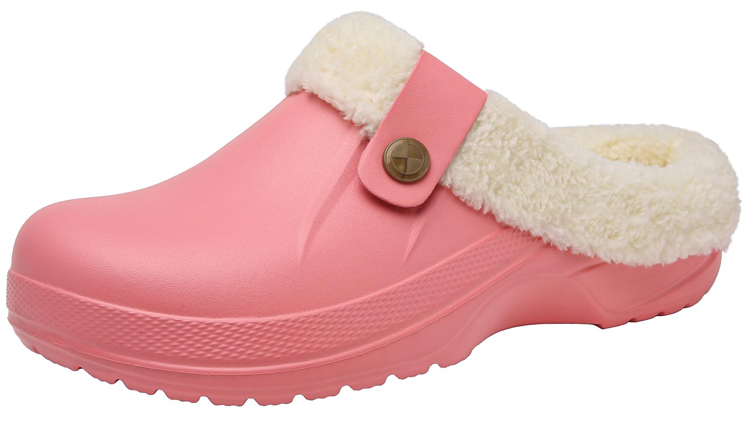 ChayChax Waterproof Slippers Women Men Fur Lined Clogs Winter Garden ...