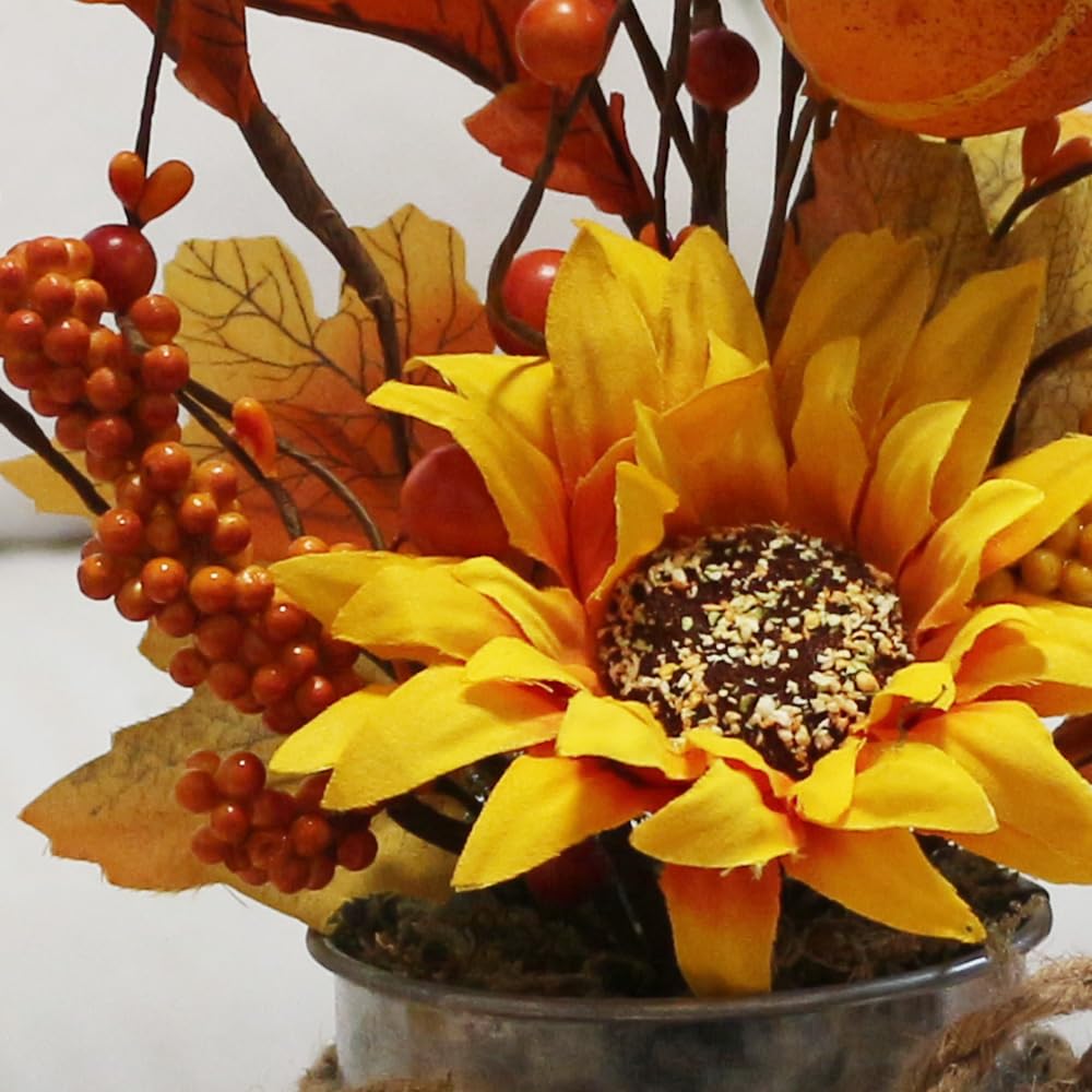 Qingbei Rina Fall Artificial Plants, Faux Flowers for Vase with Fake ...