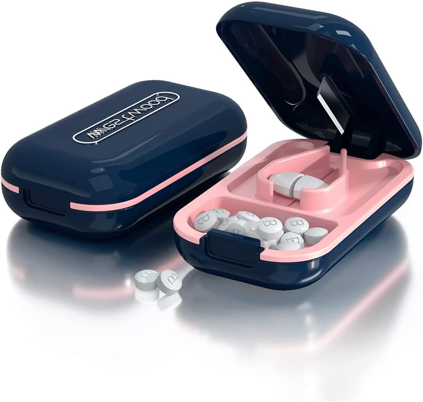 VHIMASA Pill Cutter Portable Pill Tablet Cutter Pill Splitter with ...