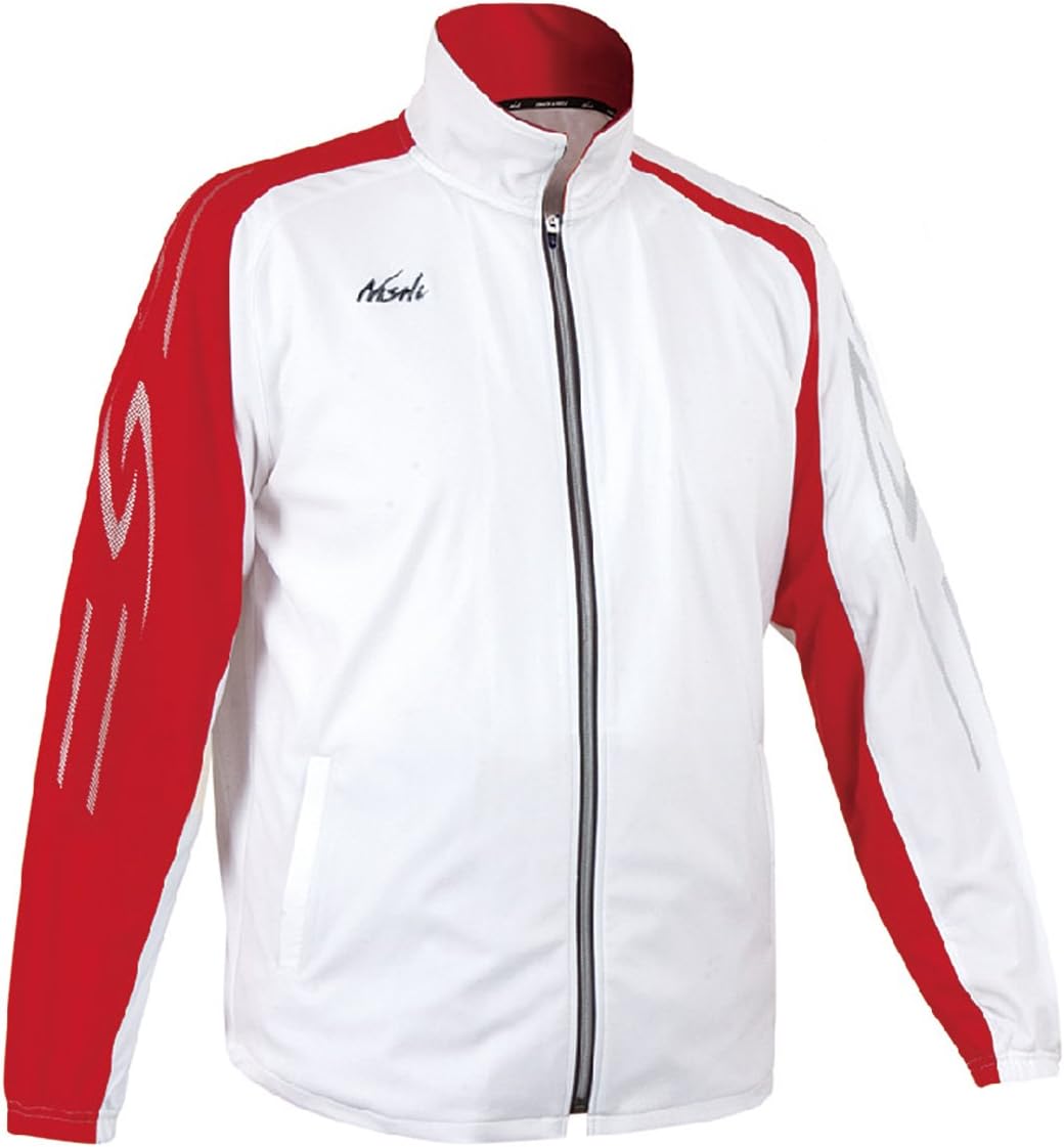 Amazon | ニシ・スポーツ(NISHI) スーパーライトトレーニング ジャケット N71-001J 0106 ホワイト/レッド L | ジャージトップ 通販