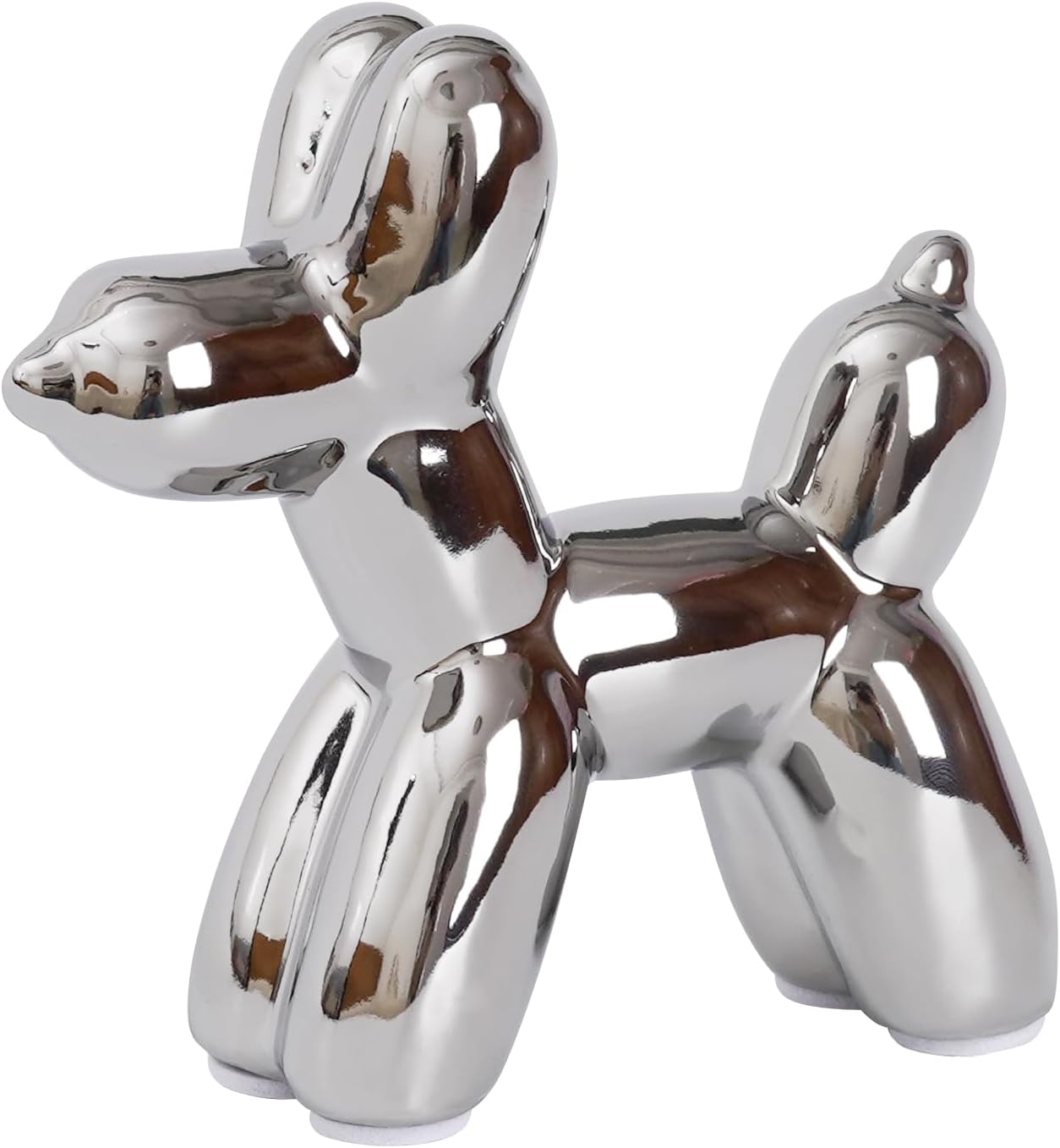 Amazon.com: Notakia Silver Balloon Dog Ceramic Statue, Handmade Small ...