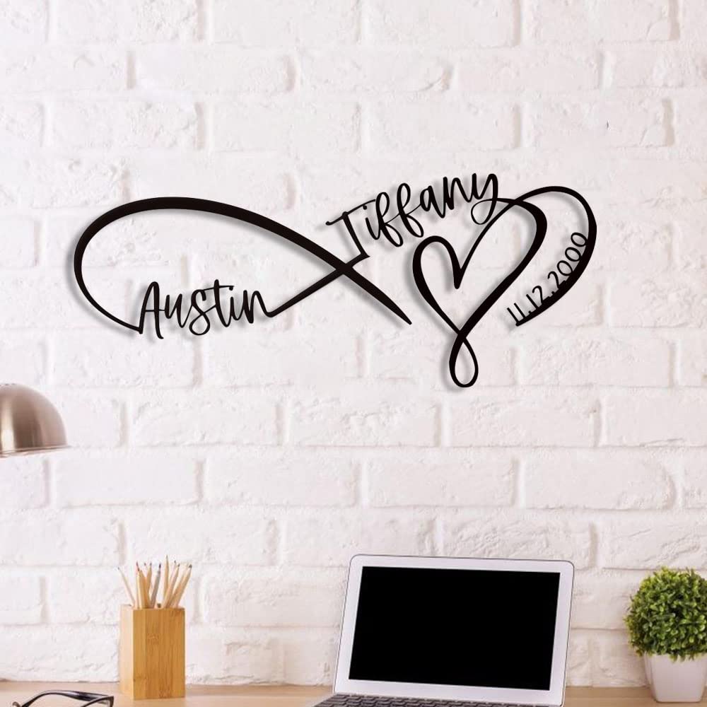 Infinity Symbol With Heart And Name Personalized Heart And Infinity
