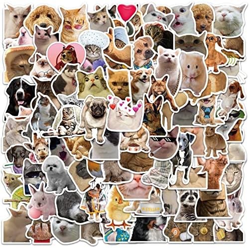Amazon.com: 100pcs Funny Cats and Dogs Animals Meme Stickers for Laptop ...