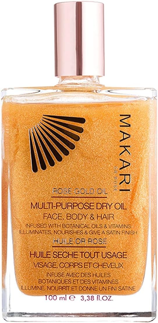 Amazon.com : Makari 24K Rose Gold Multi-Purpose Dry Shimmer Oil (3.38 ...