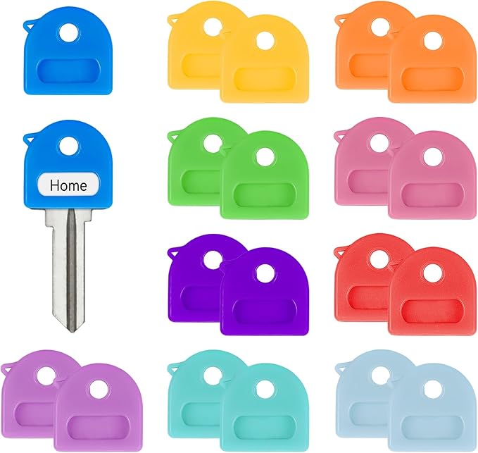 Amazon.com : Uniclife 20 Pcs Key Covers Caps, 1" Key Identifiers with ...